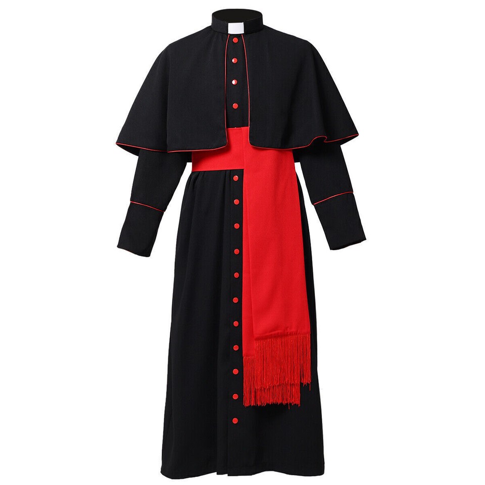 Catholic Bishop Cassock with Belt Roman Soutane Priestly Cassock Clergy ...