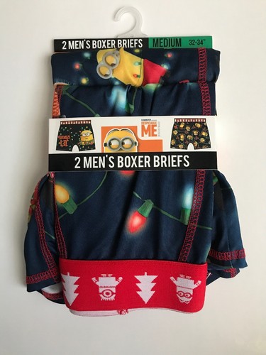 Despicable Me 2 Pairs Boxer Briefs Christmas Minions Mens M Medium NEW ...