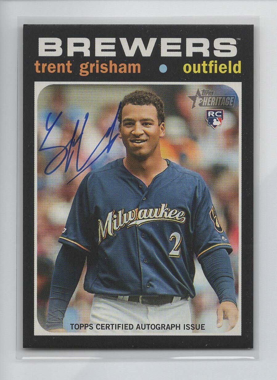 2020 Topps Heritage Blue Autograph *** TRENT GRISHAM #ROA-TGR Auto MINT ...