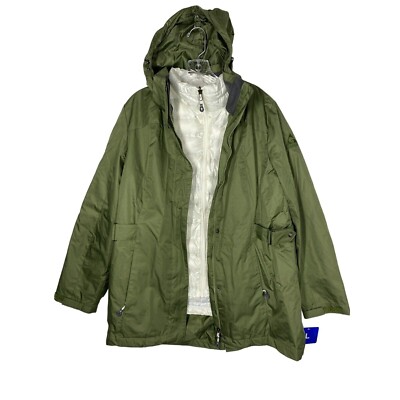 Gerry Jacket Womens 3-in-1 Rain Systems Size Large Green Beige | eBay