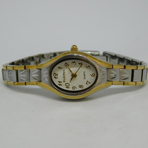 ELGIN II ELL03 Two Tone Quartz Analog Women's Watch Sz. 5 1/2" New ...