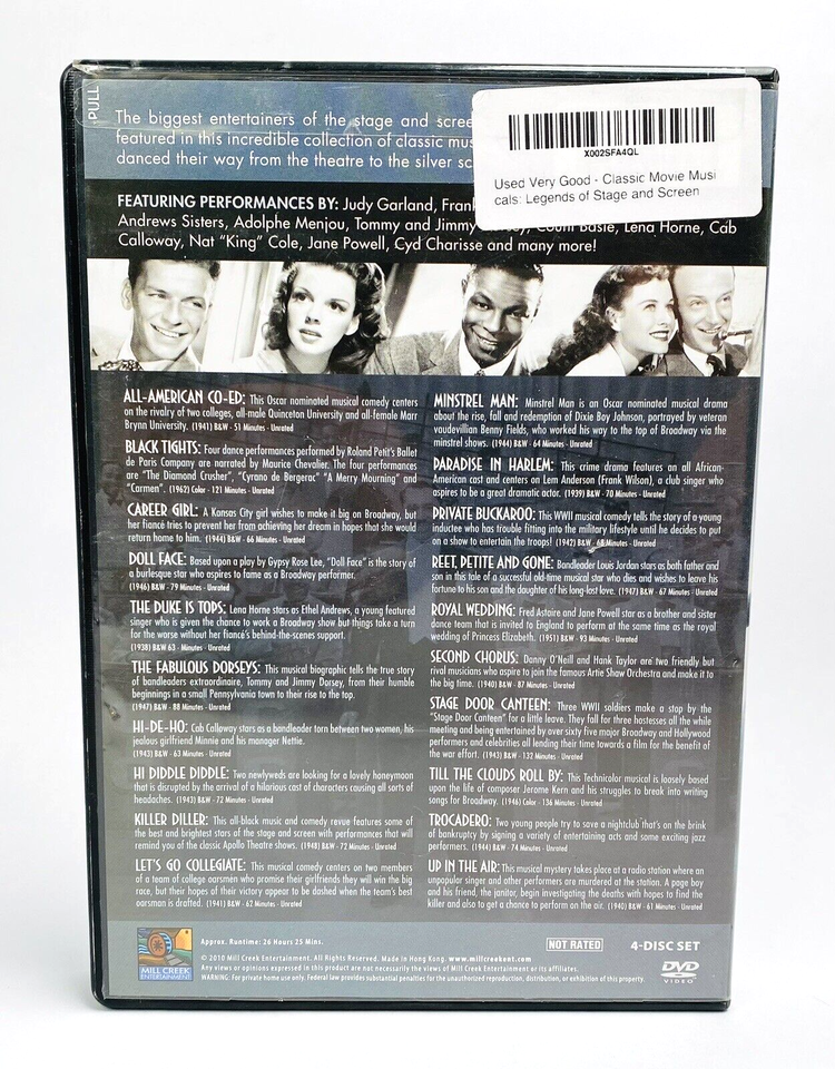 Classic Movie Musicals: Legends of Stage and Screen DVD Fred Astaire ...