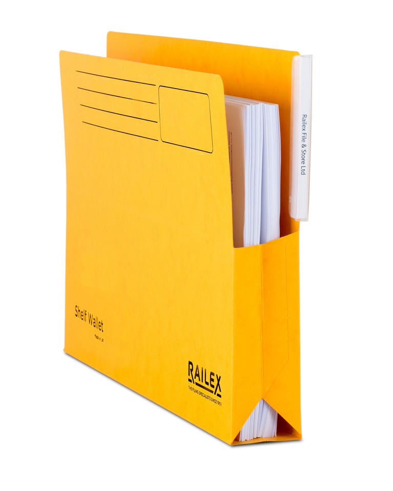 Railex Shelf Wallet SW5 A4 Foolscap 350gsm Document Filing Storage ...