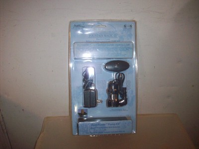 NEW FOUNTAIN MAGIC III DUAL POWER PUMP KIT FOR FOUNTAINS Battery Or ...