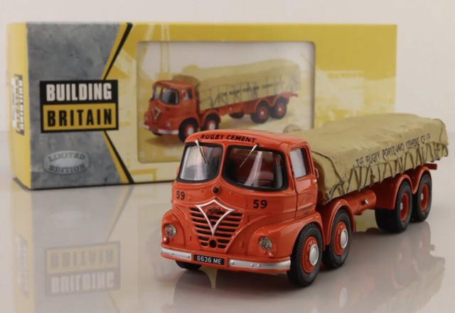 Corgi Rugby Cement Foden S21 8 Wheel Platform Sheeted Load 13905 Boxed ...