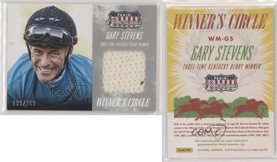 2015 Panini Americana Winner's Circle Materials /201 Gary Stevens #WM ...