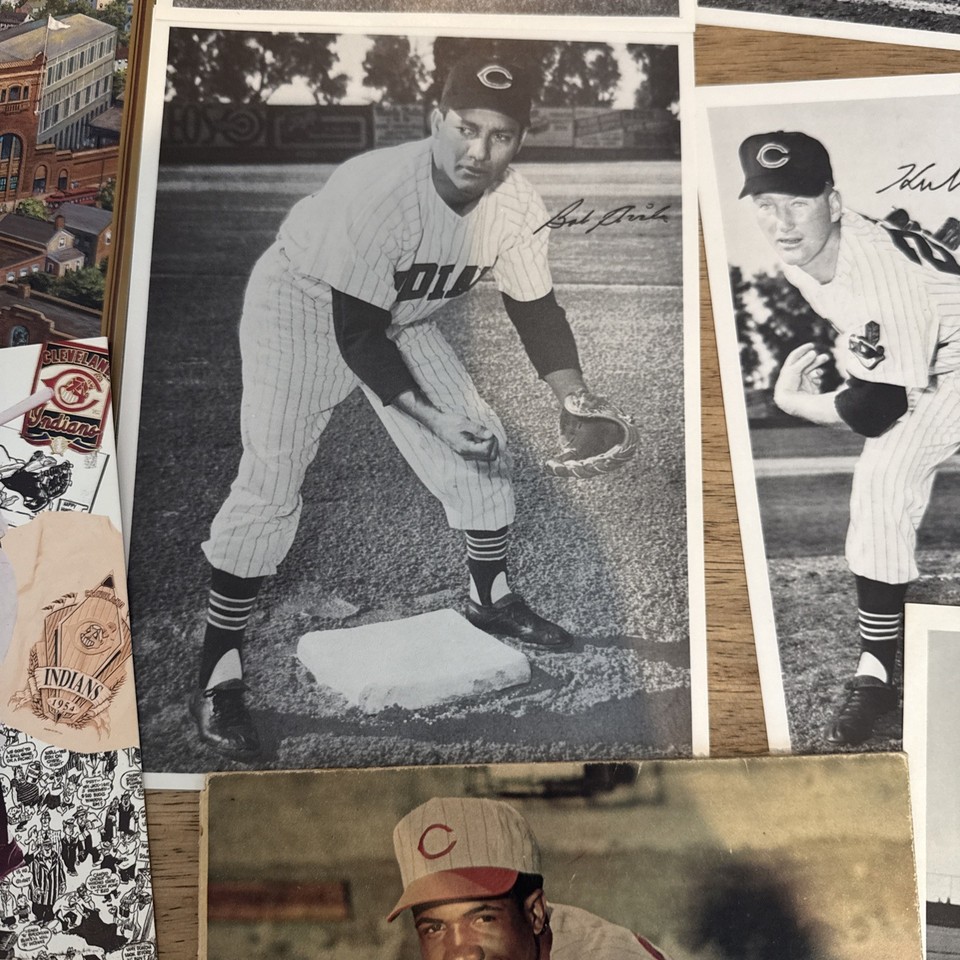 Cleveland Indians Photo Lot Of 12 Photos Signed Frank Robinson And ...