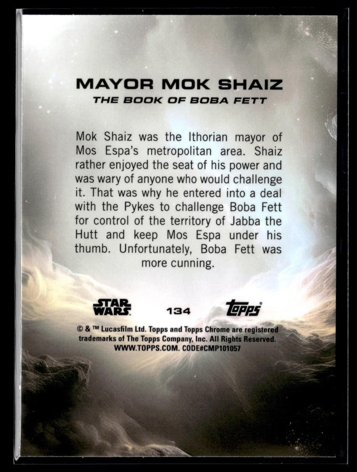 2025 Topps Chrome Sapphire Edition Star Wars #134 Mayor Mok Shaiz | eBay