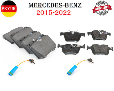 Front & Rear Brake Pad Sets W/ Sensors For 15-22 Mercedes-Benz Vehicles ...