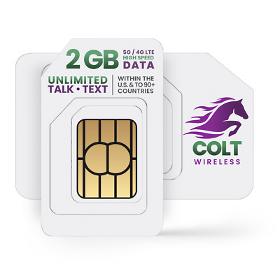 Colt Wireless $19 Plan Unlimited Int'l Call, Text 2GB High-Speed Data W ...