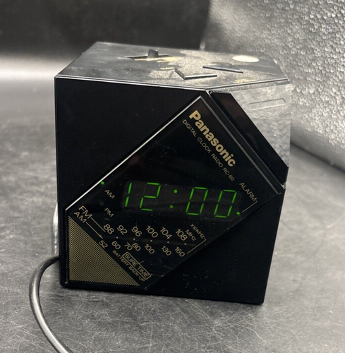 Vintage 1980's Panasonic RC-60 Marble Cube Digital Alarm Clock AM/FM ...