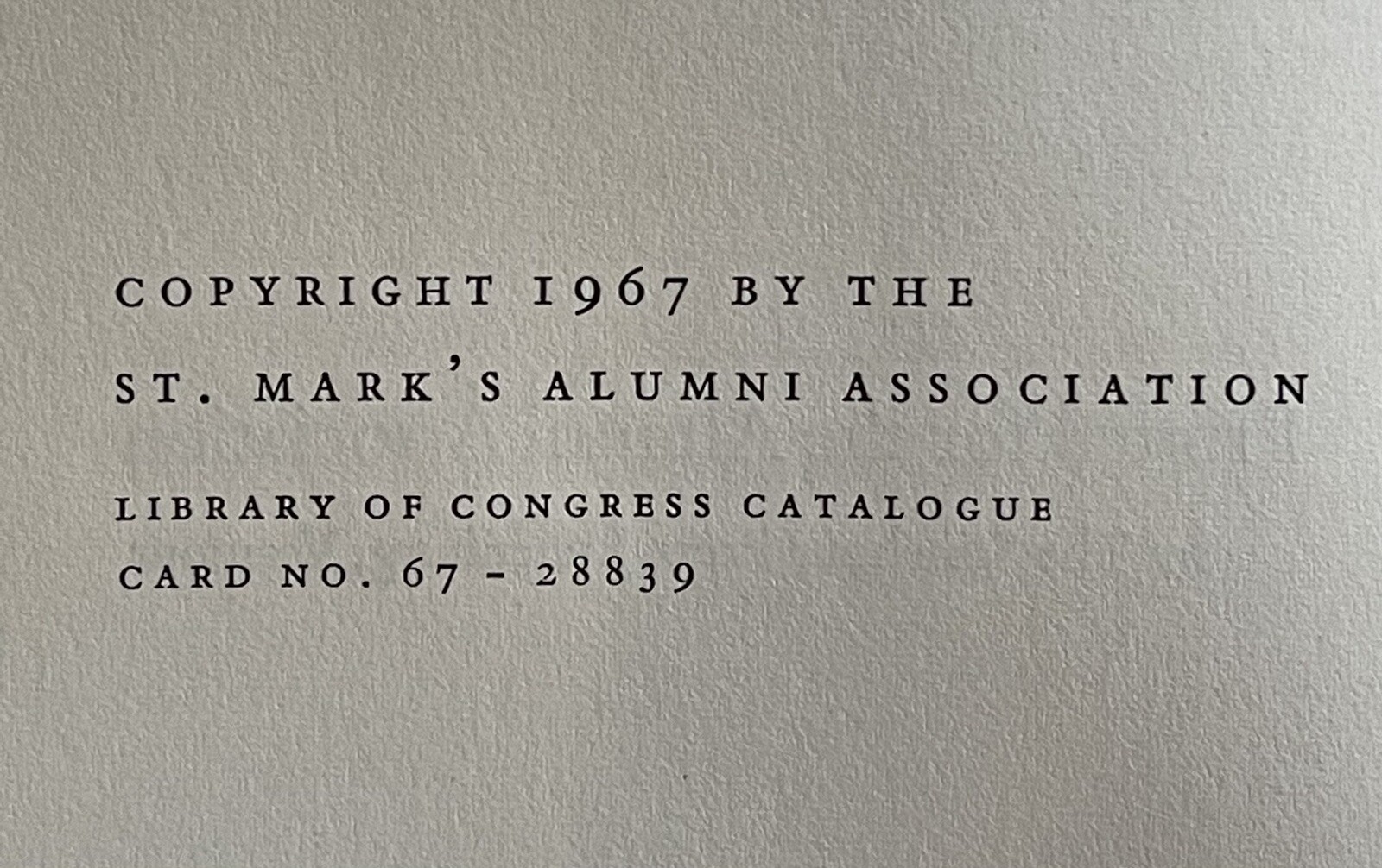 SAINT MARK'S SCHOOL A CENTENNIAL HISTORY BOOK EDWARD TUCK HALL ...