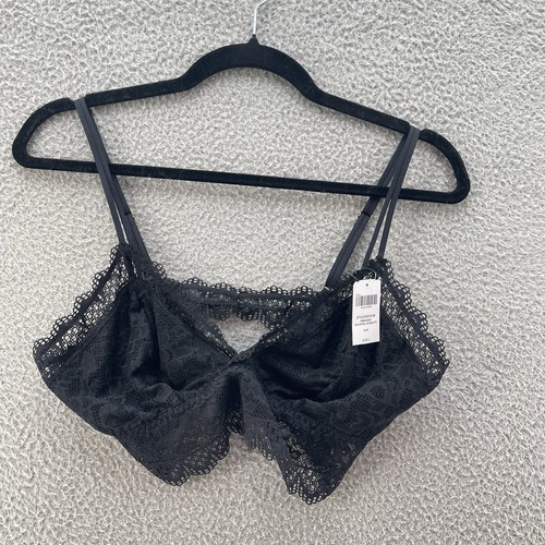 Soma Bralette Women Large Black Embraceable Enchanting Lace Bra Sexy ...