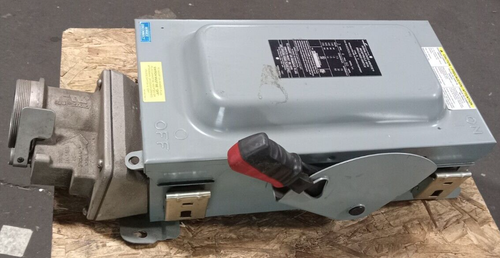 CROUSE HINDS 60 AMP FUSED 3R SAFETY SWITCH 3 POLE W/ ARKTITE 600 VAC ...