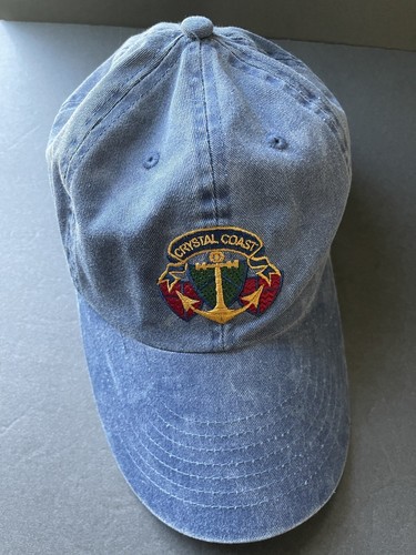 Crystal Coast Blue Denim Adjustable Cap Nautical Coastal Fishing ...