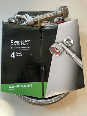 Washing Machine Hose Eastman with 90 Degre Elbow 4FT 0788150 #98457 ...