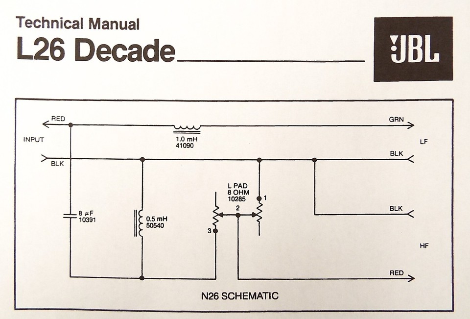 JBL L26 L26A Crossover Upgrade Kit with Gold Binding Posts - 1 Pair | eBay