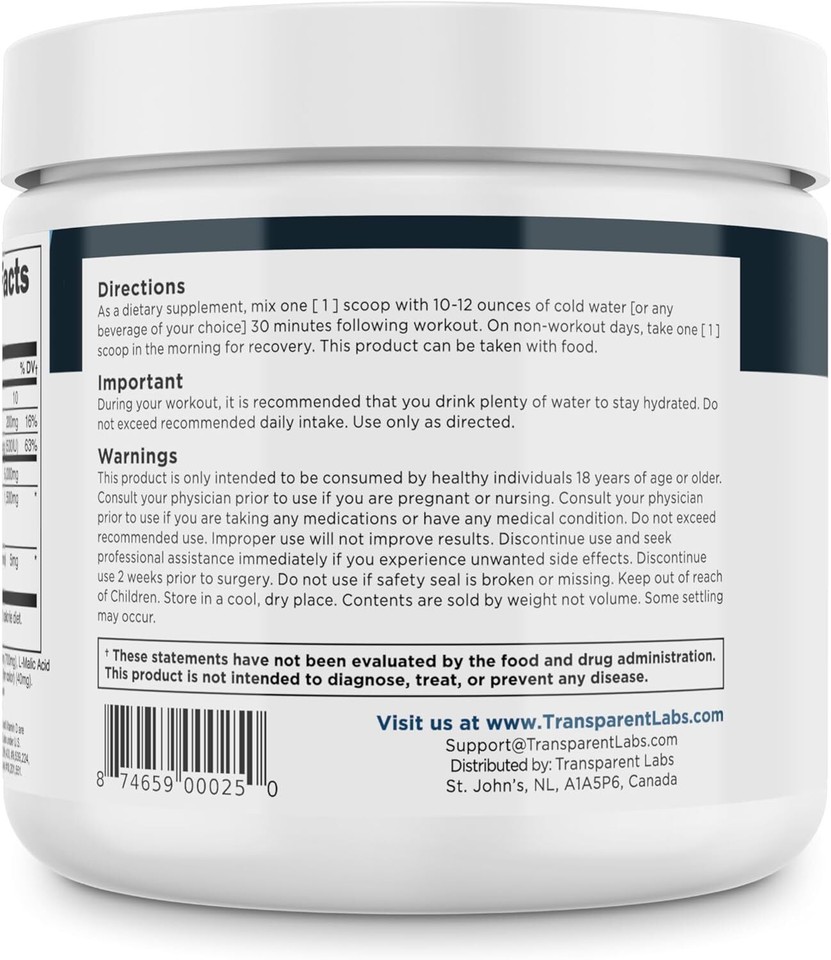 Transparent Labs Creatine Monohydrate HMB Powder - Strawberry Lemonade ...
