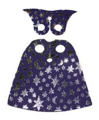 LEGO - Minifig, Cape Cloth w/ Stars & Moons Pattern (2 Pcs) - Dark ...