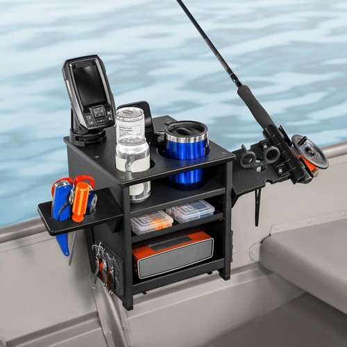 Jon Boat Rod Holder and Storage Organizer - John Accessories for Black ...