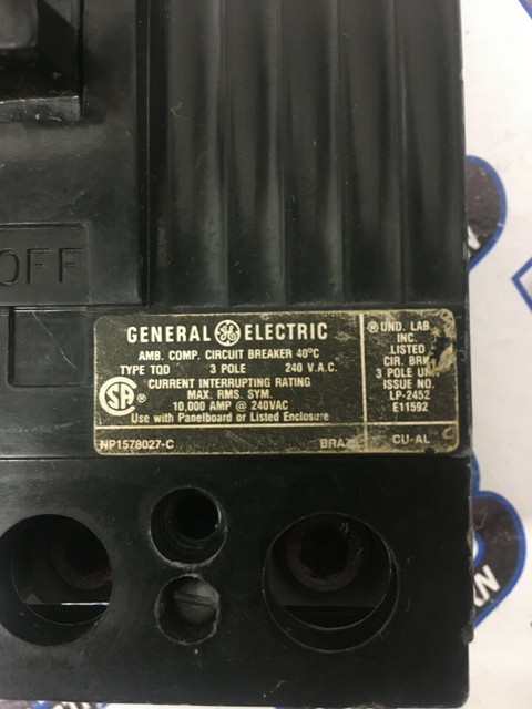 General Electric 225a 3 Pole Circuit Breaker TQD32225 for sale online ...
