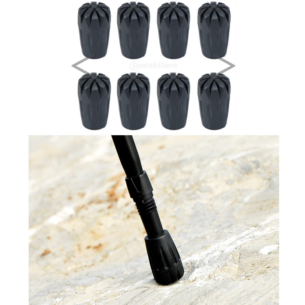 8 Packs Hiking Stick Tips Antislip Outdoor Pole Cap | eBay