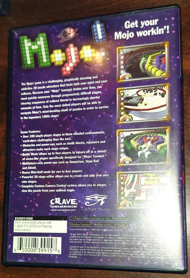 Mojo! PS2 Sony PlayStation 2 Video Game Complete & Tested Ships Fast ...