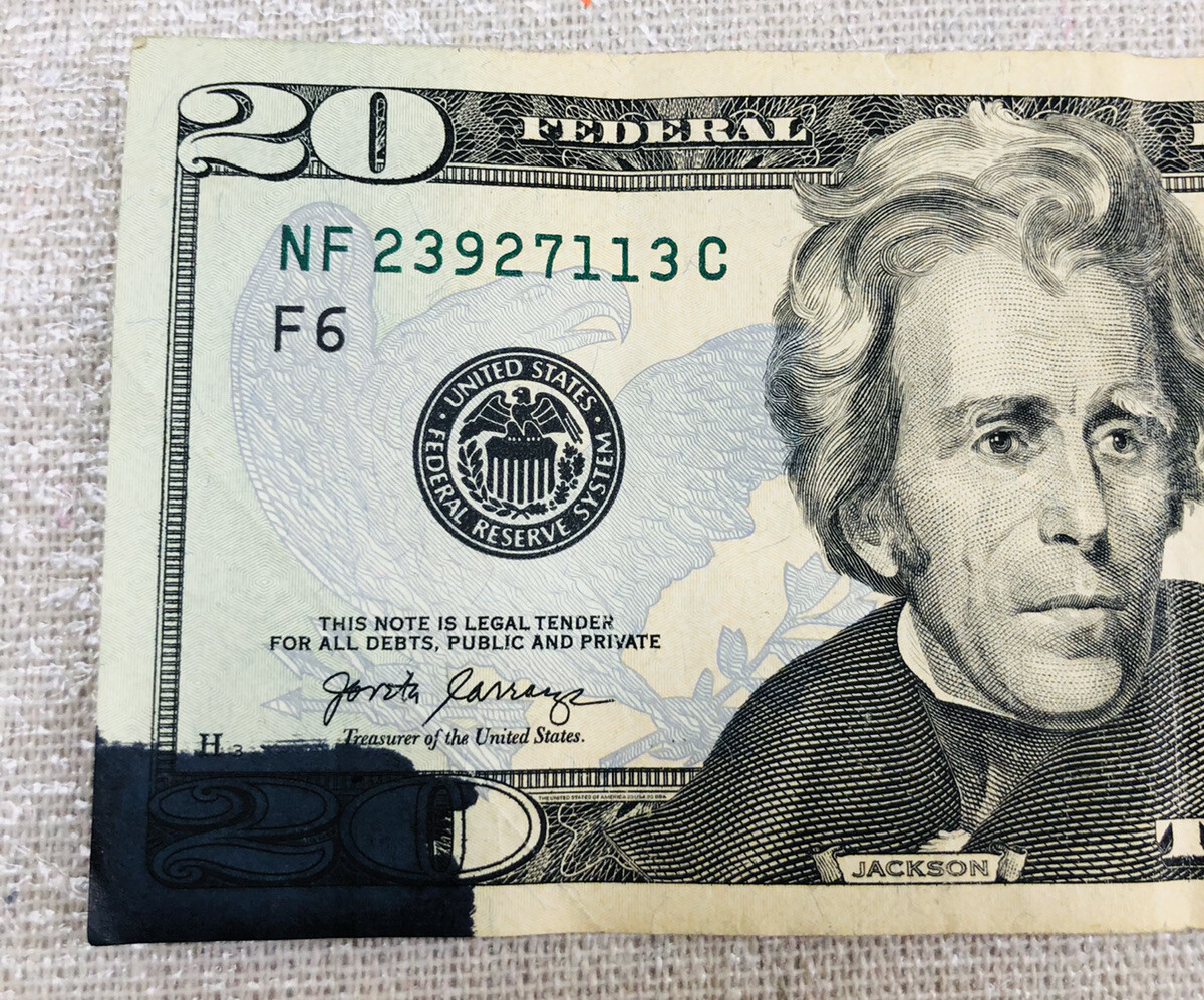 2017 $20 DOLLAR BILL INK ERROR | eBay