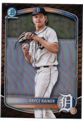 Bryce Rainer 2025 Bowman Chrome Prospects Reptilian Refractor Detroit ...