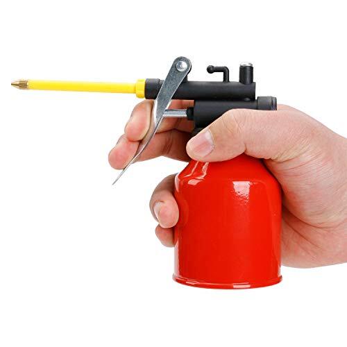 250ml Hand Oil Can Pump Oiler Can With 2 Spouts Straight & Flexible | eBay