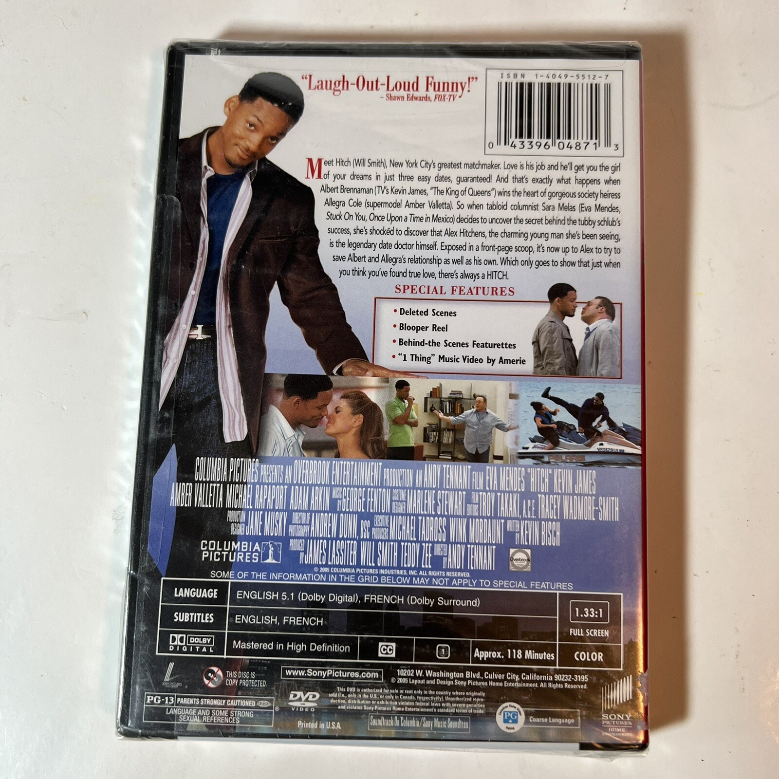 Hitch (DVD 2005 Full Screen) Will Smith, BRAND NEW! SEALED! FREE S/H ...