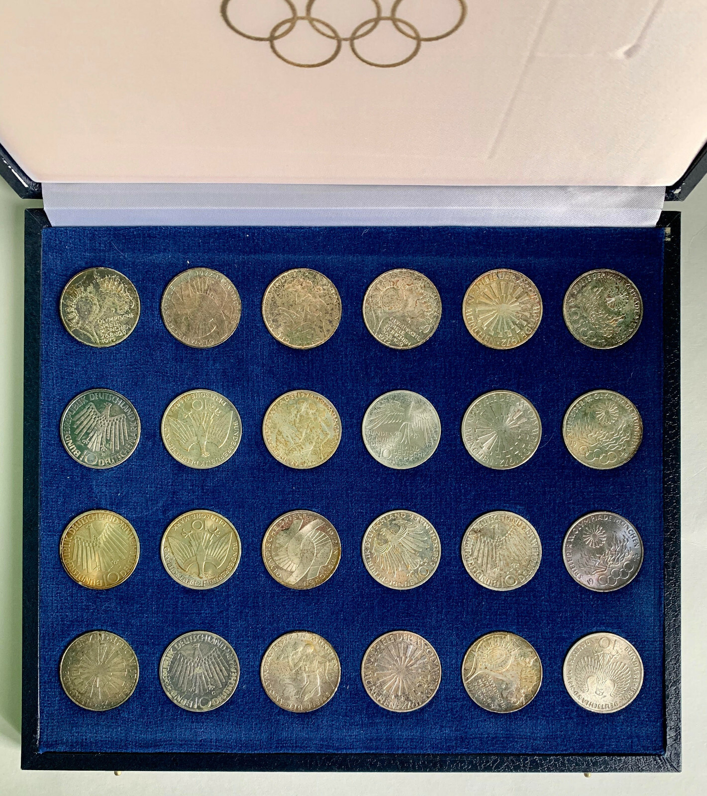 1972 Munich Olympic Silver Coin Complete 24 Piece Set Choice ...