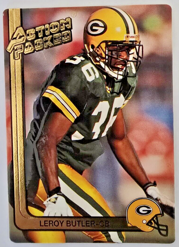 Football, Leroy Butler, 1991 Action Packed, Green Bay Packers, CB, Card ...