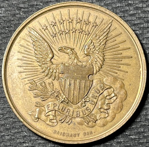 "1865" Andrew Johnson Political Token Medal by August Brichaut 1878 | eBay