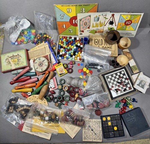 Large Mixed Lot Random Board Card Game Pieces Parts Tokens, Pawns ...