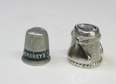 Vintage Thimble Lot Collection Pewter Metal Hershey's Kiss Superior Ice ...