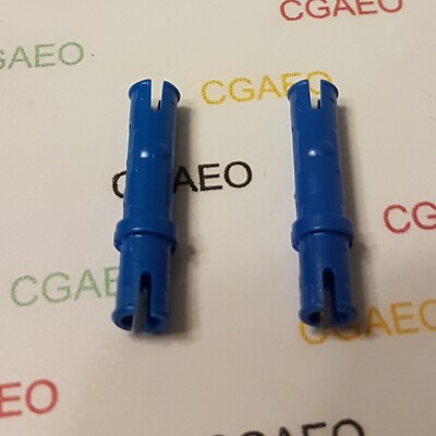 2 x Lego 6558 - Technic, Pin 3L with Friction Ridges Lengthwise - Blue ...