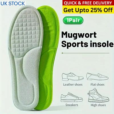 Memory Foam Shoe Insoles For Men Women Running Trainer Inner Soles Foot ...