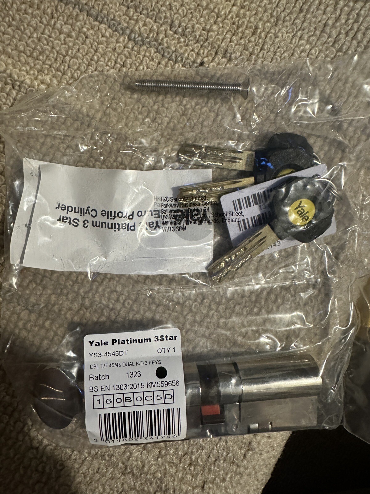 Yale Thumb Turn Euro Cylinder Door Lock AS Platinum TS007 3 Star | eBay UK