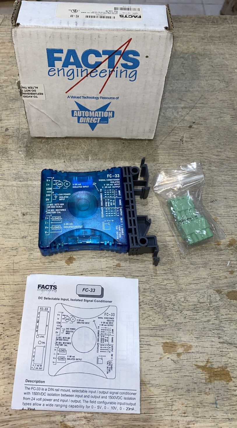 Facts Engineering Fc-33 Signal Conditioner 24v FC33 for sale online | eBay