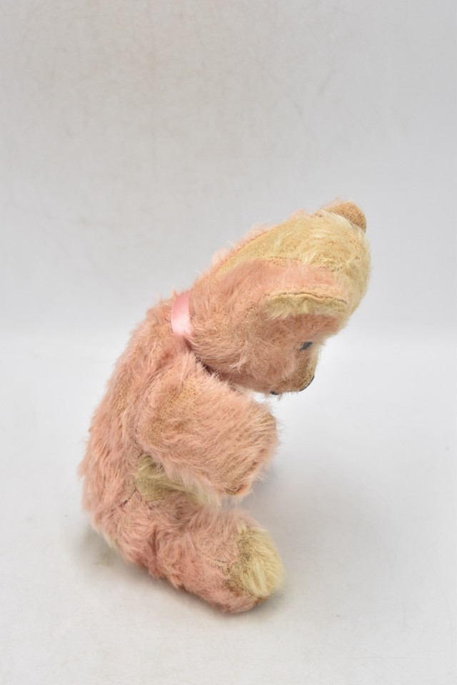 Vintage 1940s Chiltern Pink & Cream Mohair Teddy Bear – 20cm | eBay UK