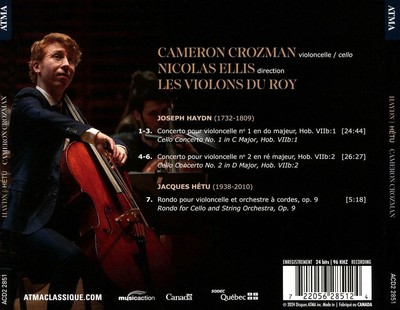CAMERON CROZMAN /NICHOLAS ELLIS / LES VIOLONS DU ROY HAYDN: CELLO ...