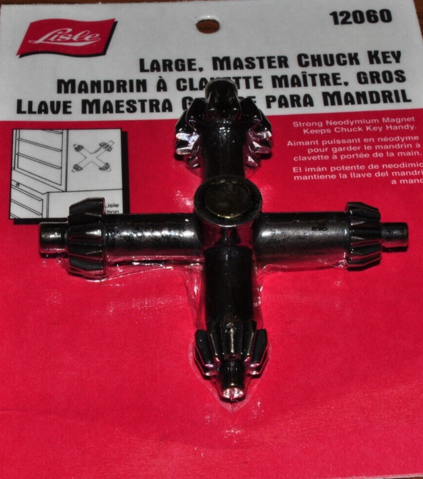 Lisle Tools 12060 Magnetic Master Chuck Key Large 4 Sizes | 1 Year ...
