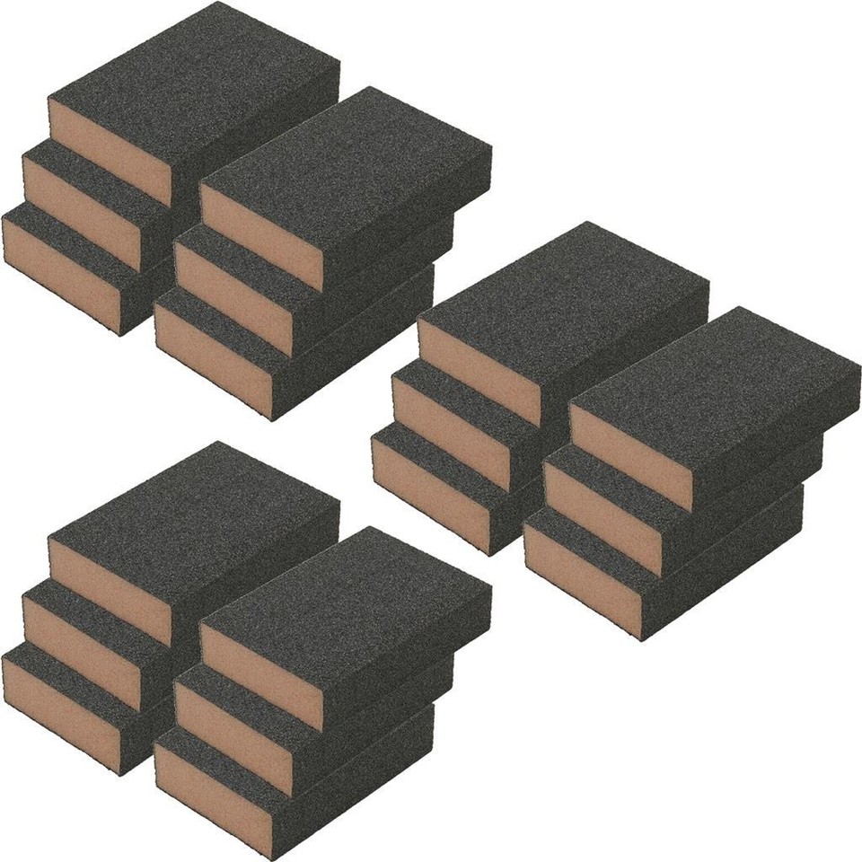 Foam Sponge Sandpaper Square Sanding Blocks Home Wet Dry Decorating DIY ...