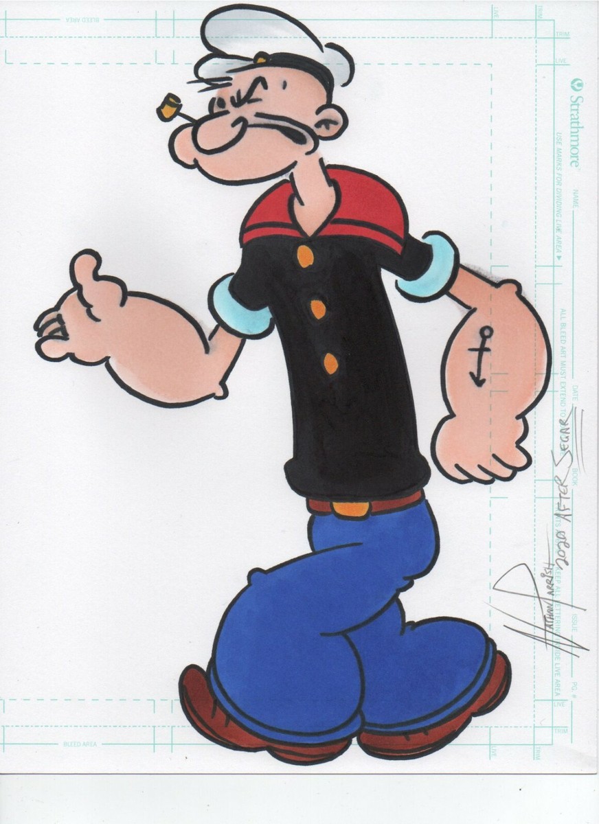 Popeye Drawing Easy