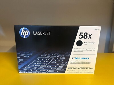 HP CF258X 58X Genuine High Yield Toner – Black – New Sealed Retail Box ...