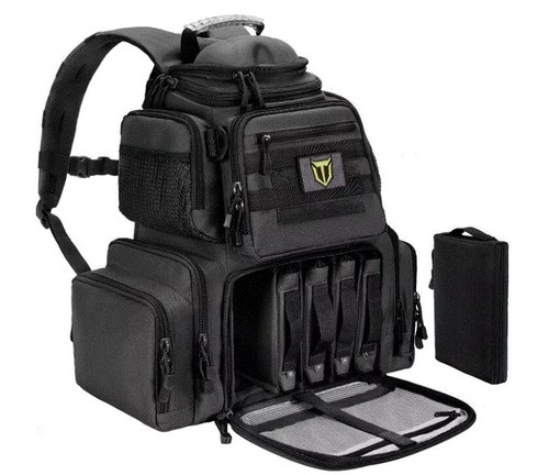 LARGE Tactical Pistol Backpack Gun Bag Shooting Range Firearm Ammo ...
