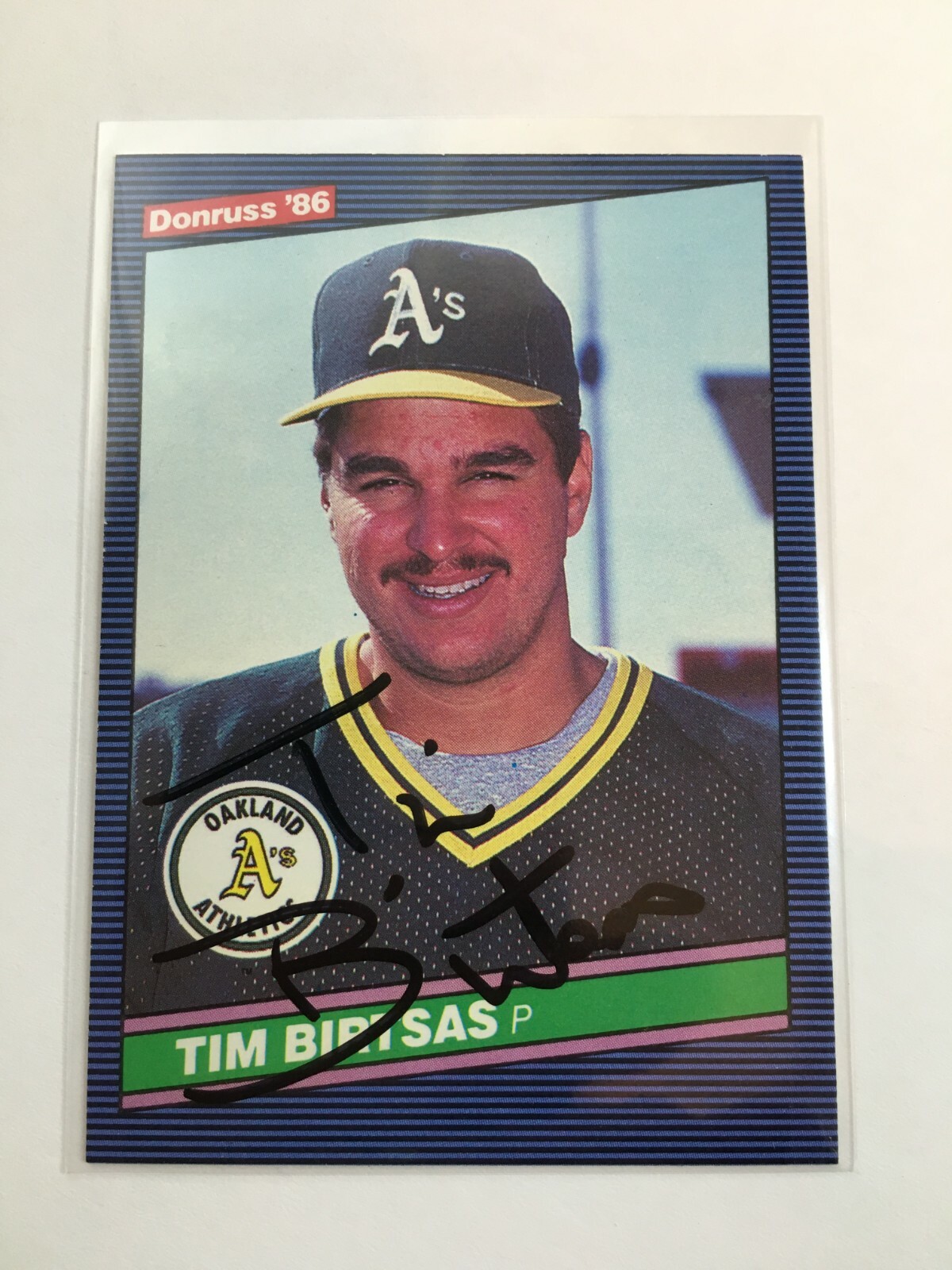 F66306 In Person Auto/Signed Baseball TIM BIRTSAS A'S | eBay