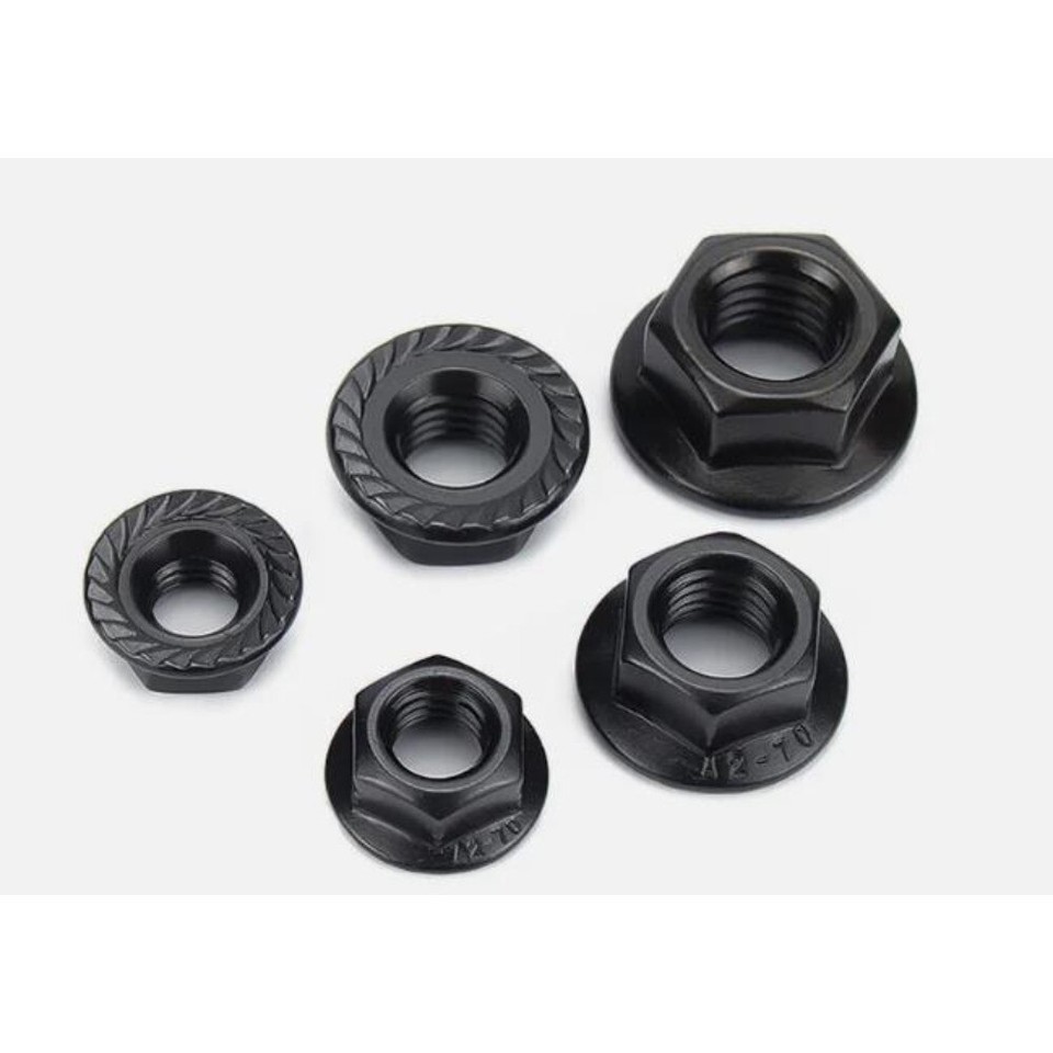 500PCS M5 304 SS Hex Flange nut Hex Flange Nuts Non-slip Nuts Nuts | eBay