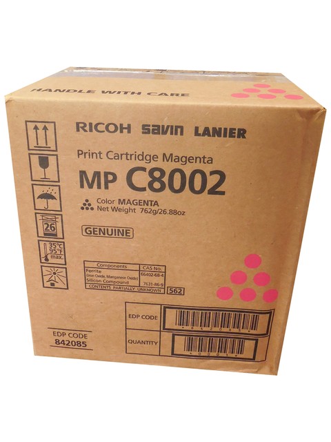 Genuine Ricoh Print Cartridge Magenta MP C8002 EDP Code 842085 Toner ...